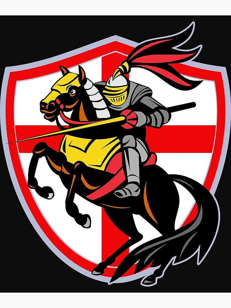 "Medieval Knight Crest Jousting Shield Sigil Sticker" Art Print for ...