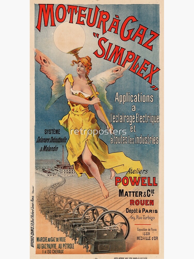"Ateliers Powell SIMPLEX Gas Engine for Industrial and Electric Use ...
