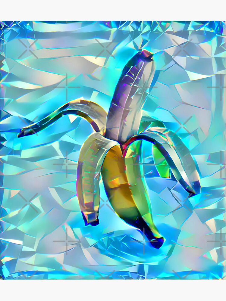 "Crystal Banana" Sticker by AuroraFractals | Redbubble