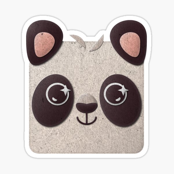 "The Cute Little Panda Face" Sticker for Sale by Akandesigns | Redbubble