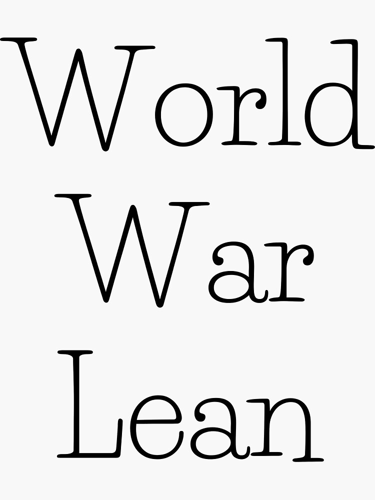 " world war lean" Sticker by MovieHub | Redbubble