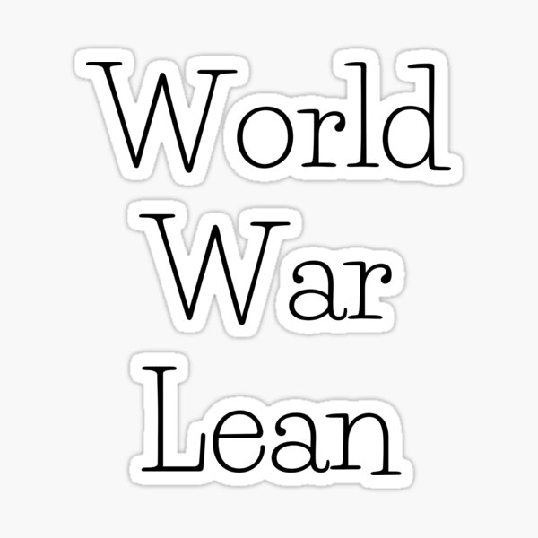 " world war lean" Sticker by MovieHub | Redbubble