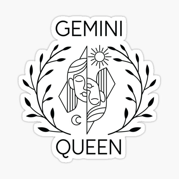 "Gemini Queen | Zodiac Sign" Sticker for Sale by mariivro | Redbubble