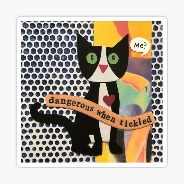 "Dangerous When Tickled" Sticker for Sale by prunellaparsnip | Redbubble
