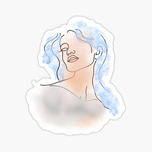 "Woman & color" Sticker for Sale by LucyPing | Redbubble