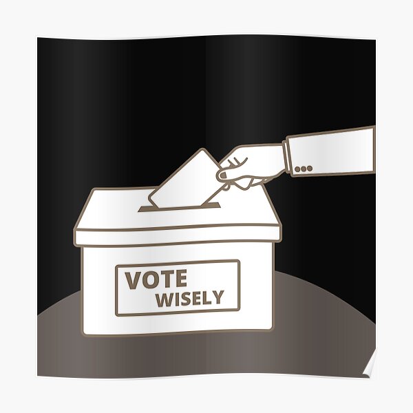 "VOTE WISELY RETRO EDITION " Poster for Sale by theaggi | Redbubble