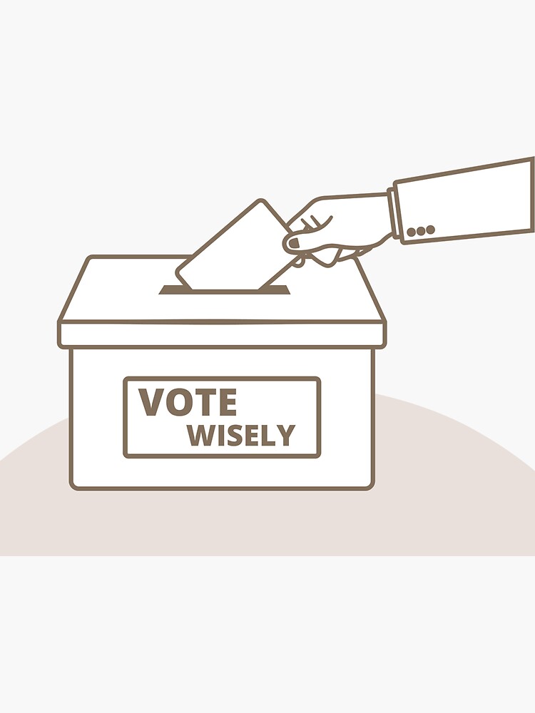 "VOTE WISELY RETRO EDITION " Sticker for Sale by theaggi | Redbubble