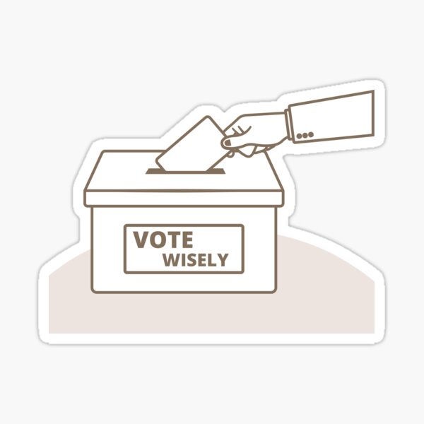 "VOTE WISELY RETRO EDITION " Sticker for Sale by theaggi | Redbubble