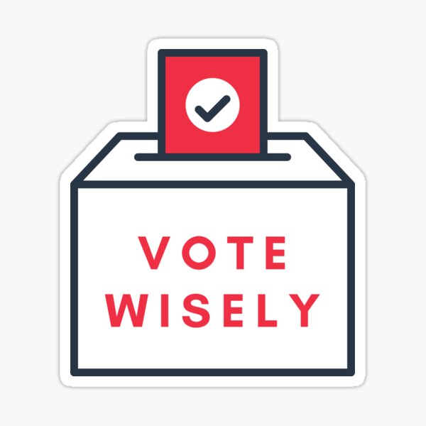 " VOTE WISELY RETRO EDITION " Sticker by theaggi | Redbubble