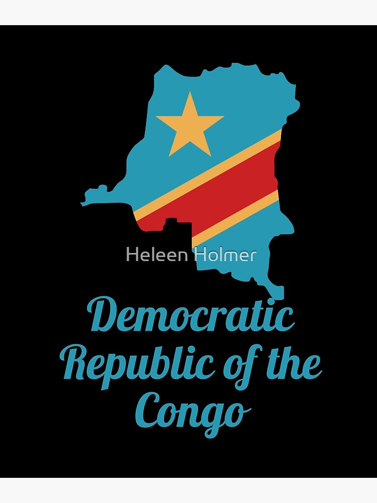 Poster « Carte des drapeaux du pays - République démocratique du Congo ...