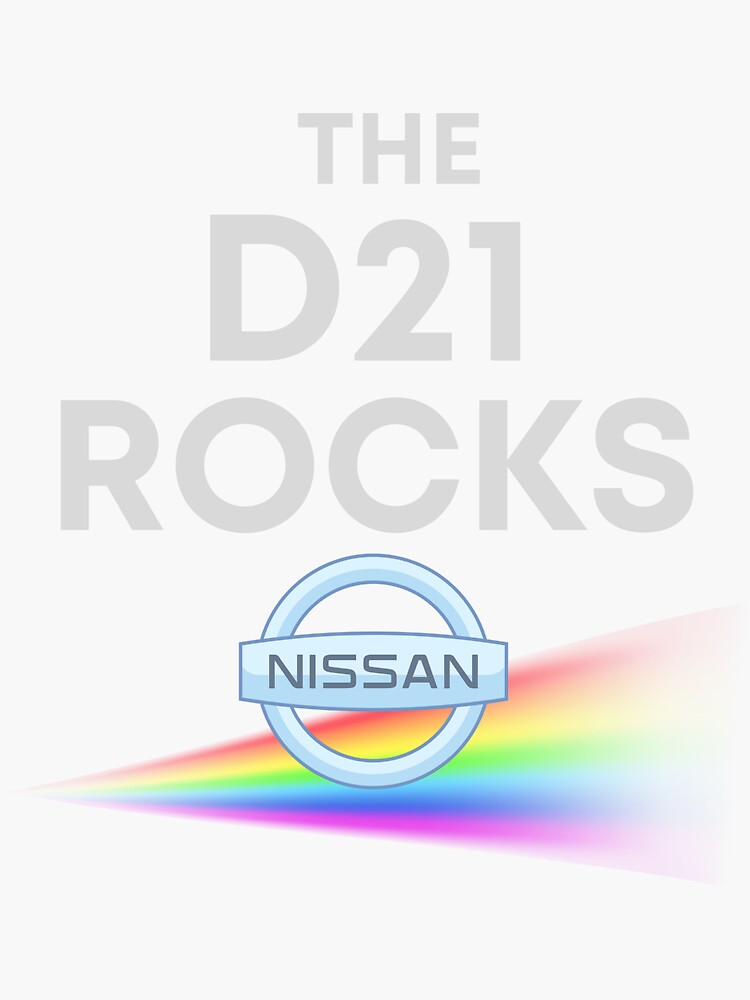 "The D21 Rocks-4WD Design" Sticker by KmanDesigns | Redbubble