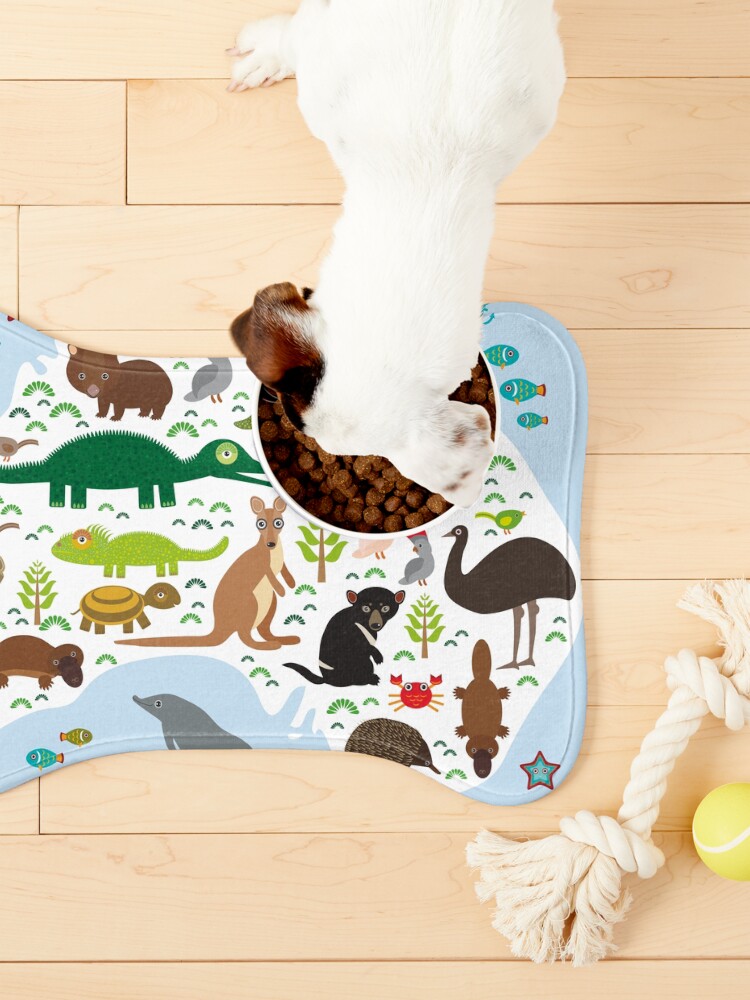 "Australian animal map and ocean Echidna Platypus ostrich Emu Tasmanian ...