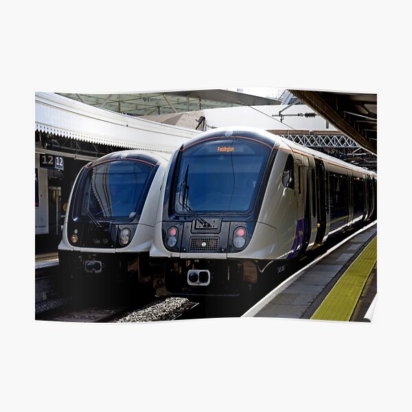 "Class 345 Crossrail Elizabeth Line Trains at Paddington Station ...