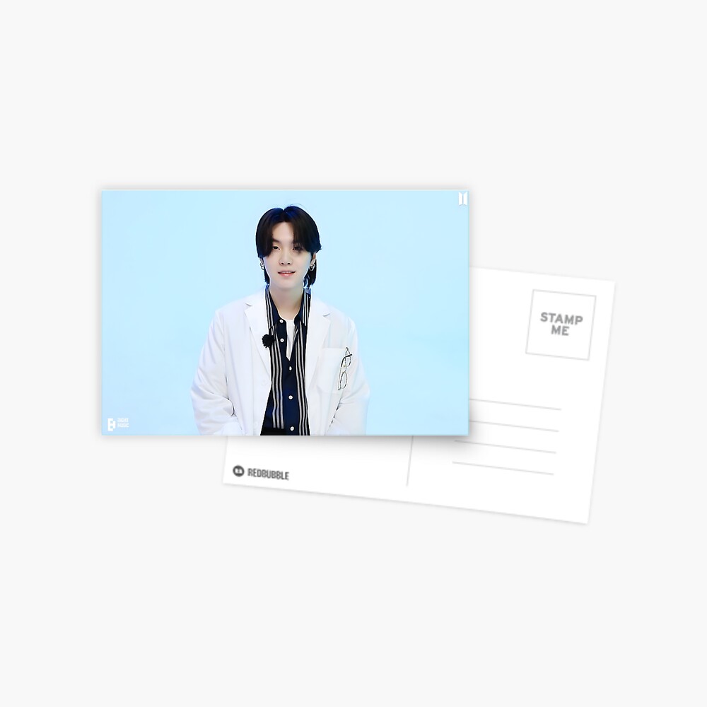 "SUGA BTS MBTI Lab Photo Sketch" Postcard by catoro | Redbubble
