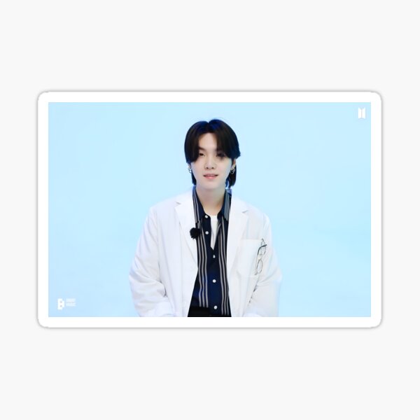 "SUGA BTS MBTI Lab Photo Sketch" Sticker for Sale by catoro | Redbubble