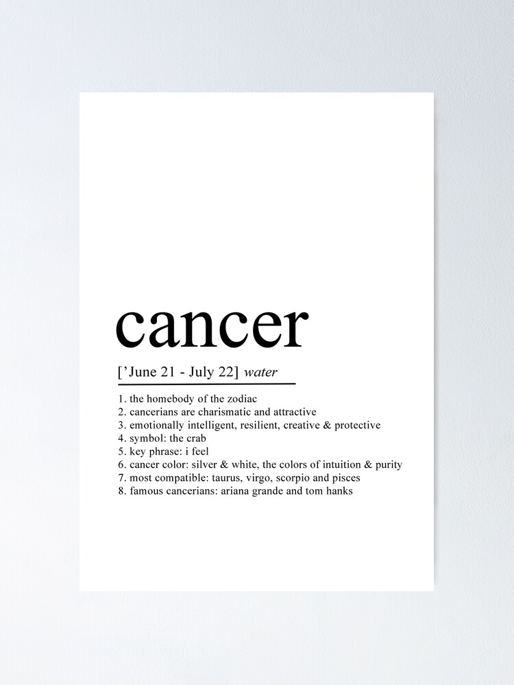 "Cancer Definition, Cancer Zodiac Sign gifts, Astrology gifts, Cancer ...