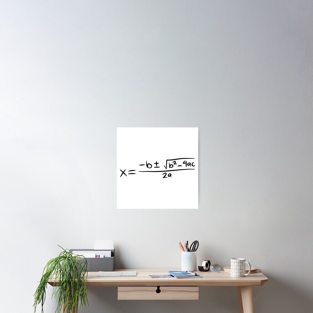 "quadratic formula Sticker Pack" Poster by stickers-packs | Redbubble