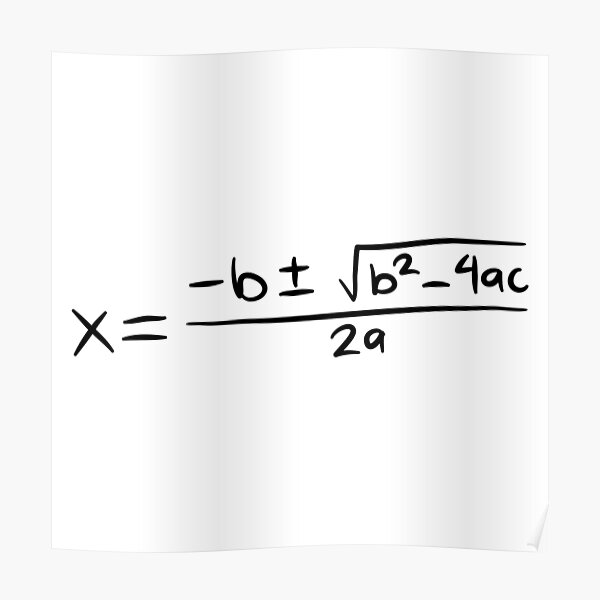 "quadratic formula Sticker Pack" Poster by stickers-packs | Redbubble
