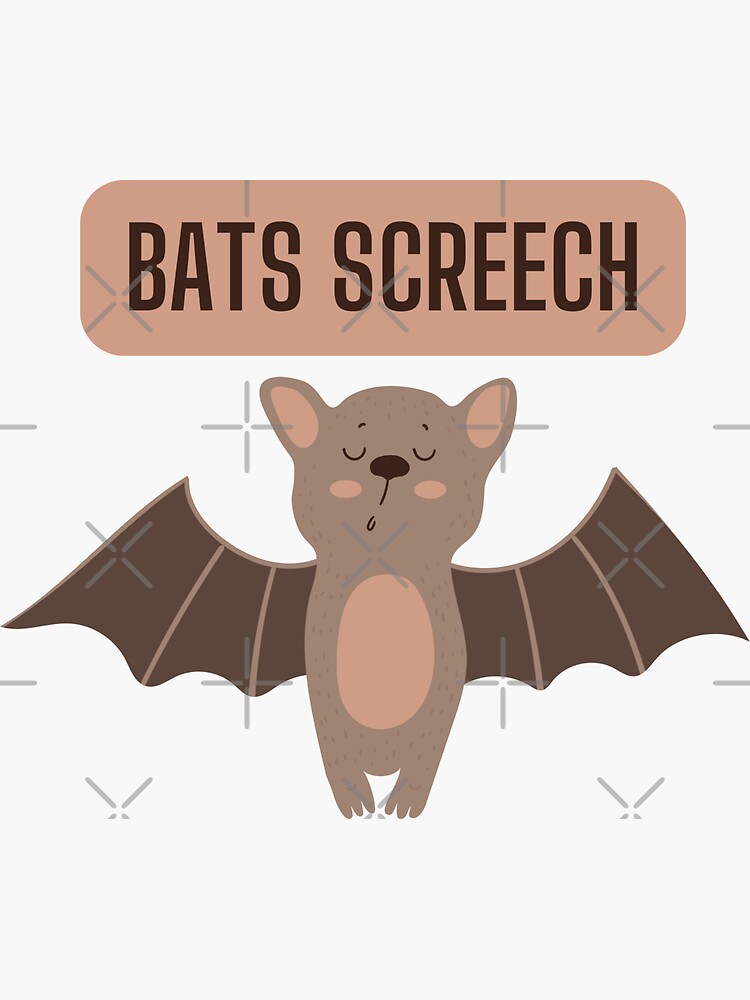 "Bats Screech Animal Sounds Jungle Theme Party School Learning" Sticker ...
