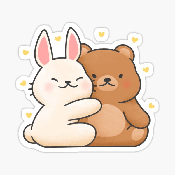 "BUNNY Bear LOBOV" Sticker by Emil1993 | Redbubble