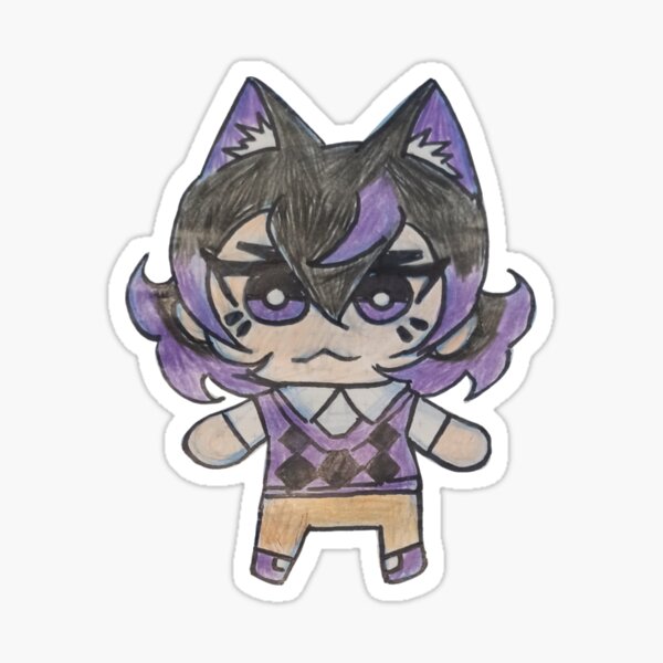 "Marketable Catboy Garry Plushie" Sticker by Thaiglasses96 | Redbubble