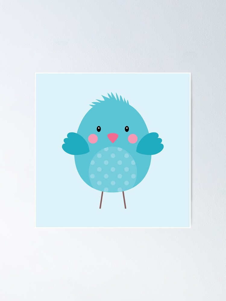 "Cute Blue Bird" Poster for Sale by StudioShine | Redbubble