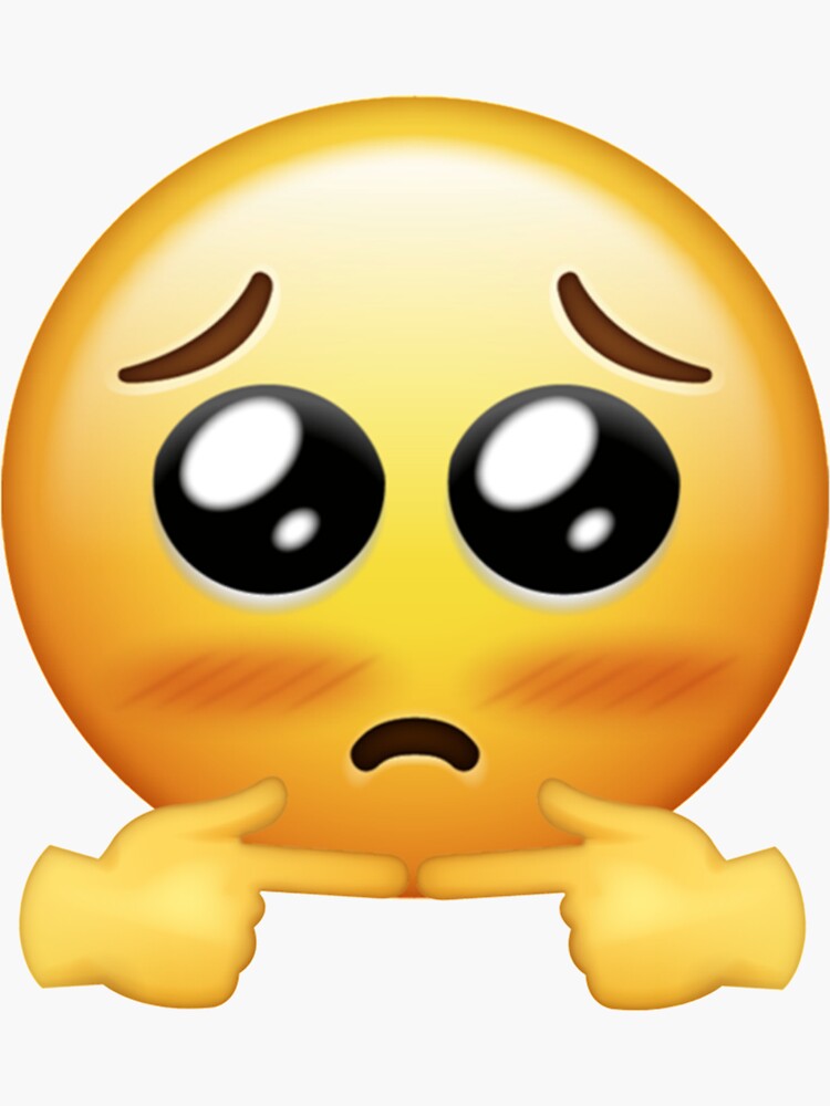 Pegatina «Emoji tímido» de Bermudezstepha | Redbubble