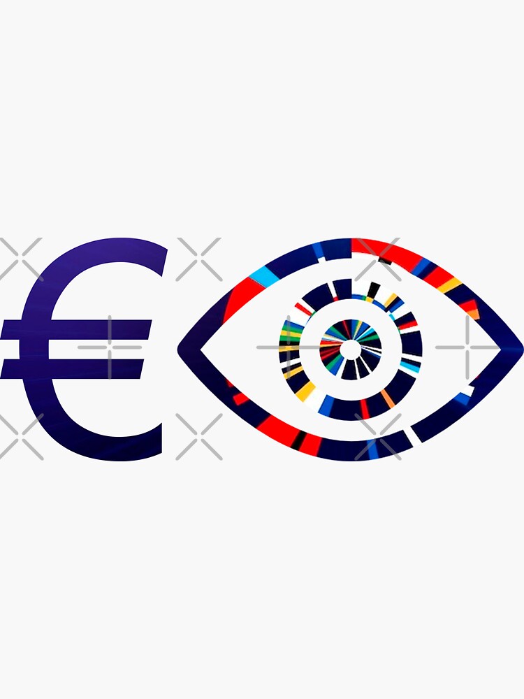 "Eurovision, symbols." Sticker for Sale by Mathstery | Redbubble