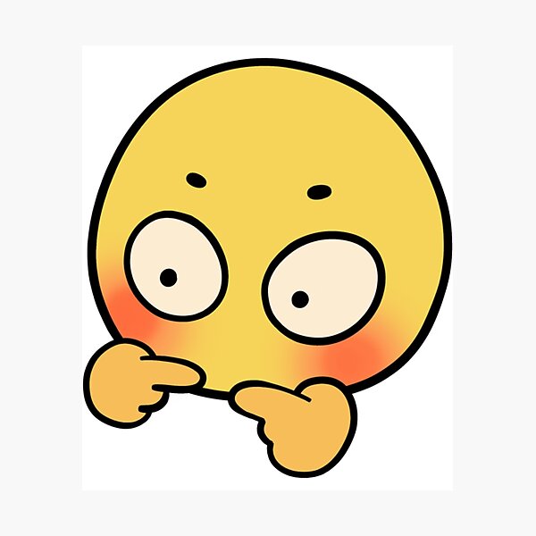 "uwu pointing emoji " Photographic Print for Sale by Bermudezstepha ...