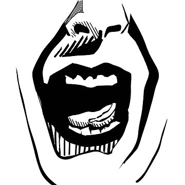 "Psycho (1960) Movie Scream Scene (White Background Version)" Sticker ...