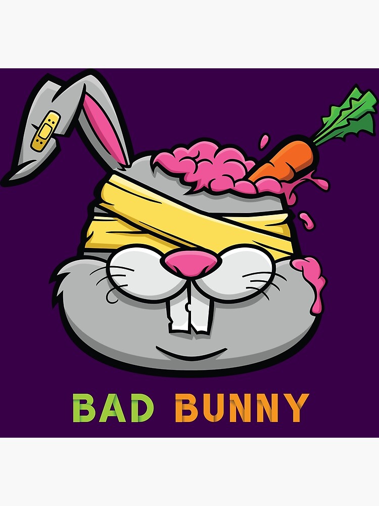 "Bad Bunny Target Zombie Cartoon" Poster for Sale by Trandesigns ...
