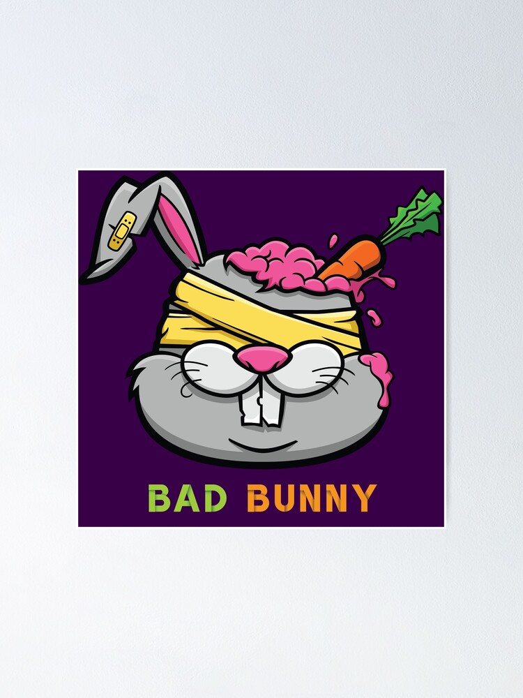 "Bad Bunny Target Zombie Cartoon" Poster for Sale by Trandesigns ...
