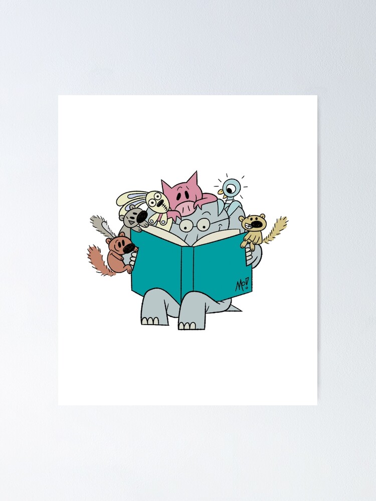"Elephant and Piggie - Gerald and Piggie Reading" Poster for Sale by ...