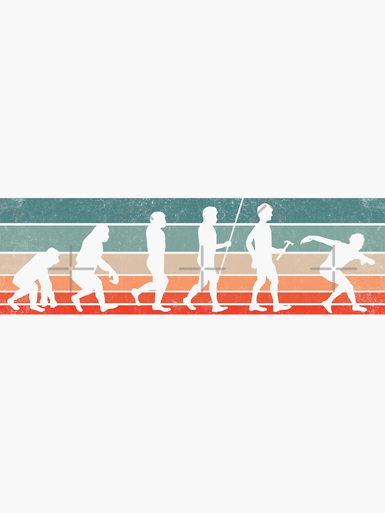 "Discus Throwing Discus Thrower Track and Field Evolution" Sticker for ...