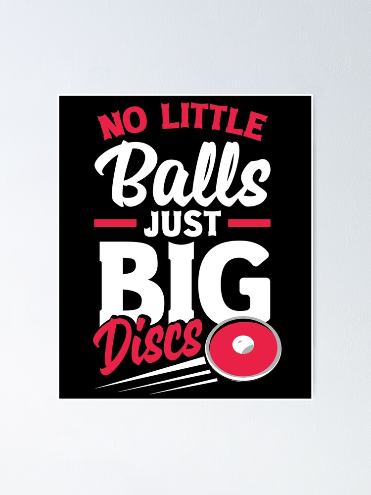 "Discus Throwing Discus Thrower Track and Field Big Discs Pun" Poster ...