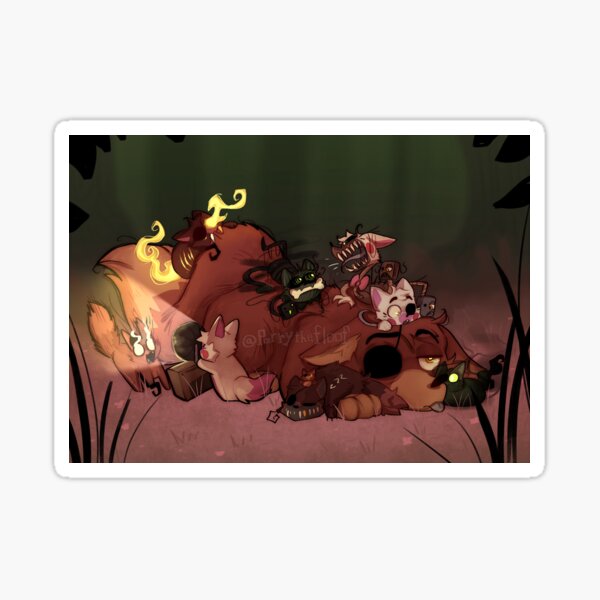 "foxy pack" Sticker for Sale by Parrythefloof | Redbubble