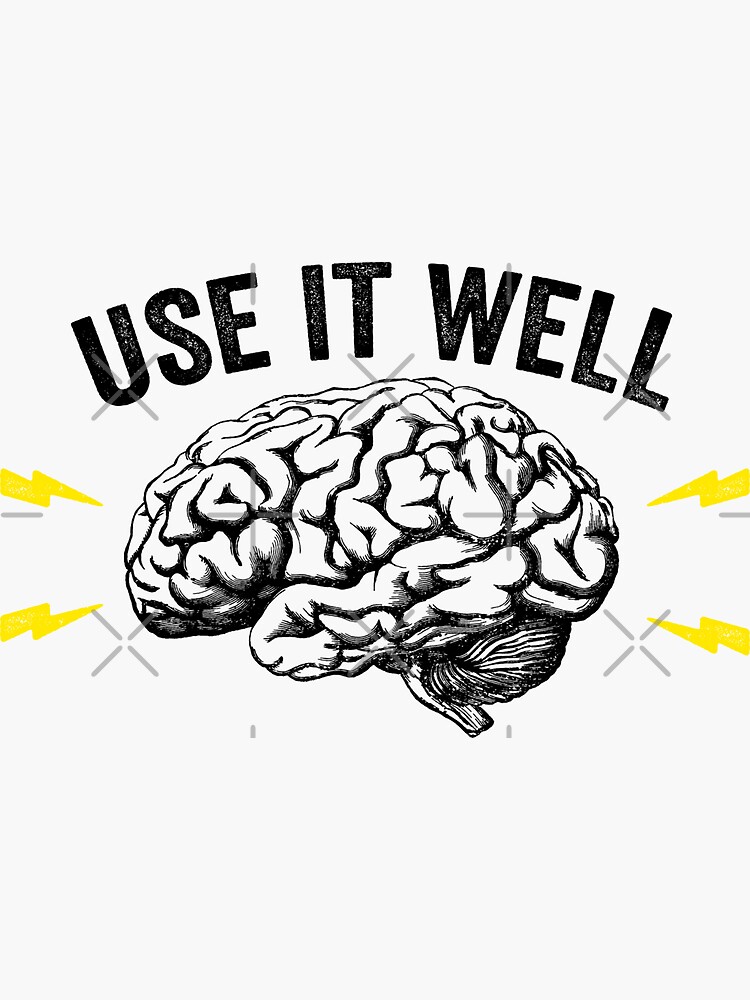 "Use it well - Vintage Brain Anatomy" Sticker by wingstar | Redbubble