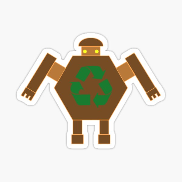 "ROBOTICA-Recycle Bot" Sticker for Sale by CPimages77 | Redbubble