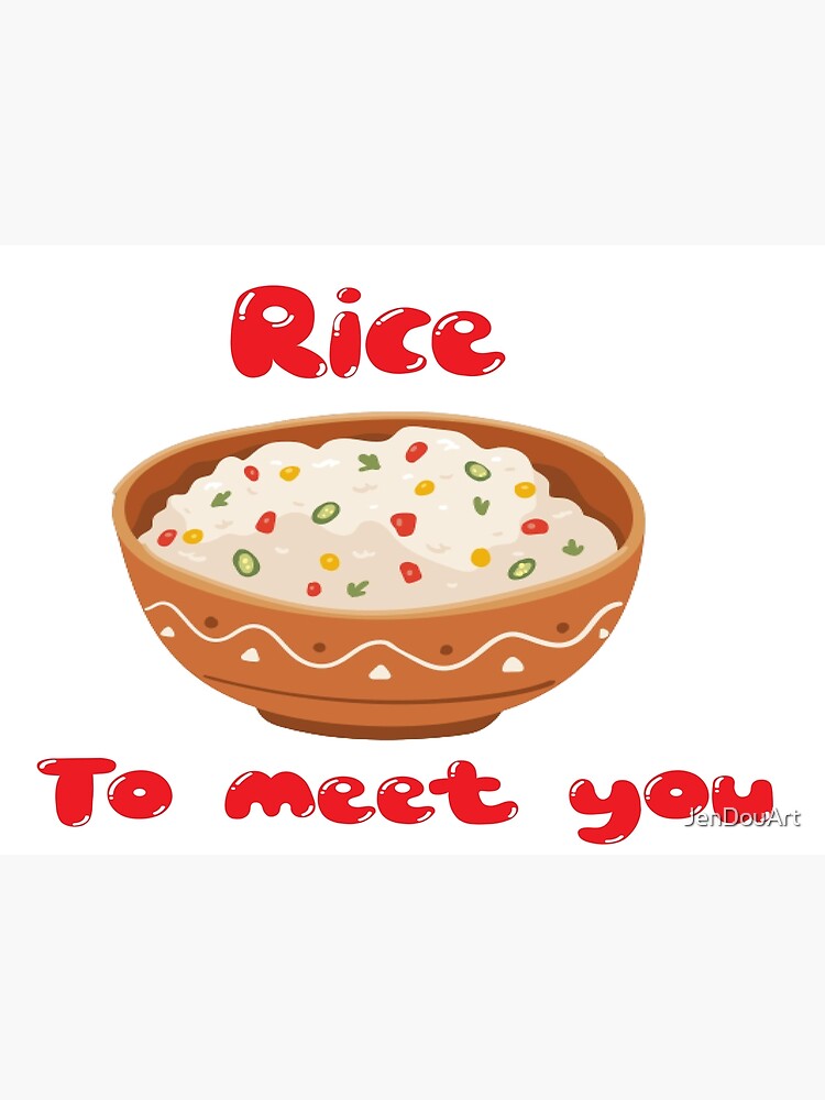 "Rice To Meet You - Funny gifts for a sushi lover" Poster for Sale by ...