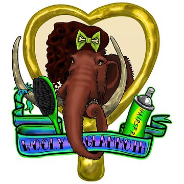 "Wooly Glammoth white background" Art Board Print for Sale by ...