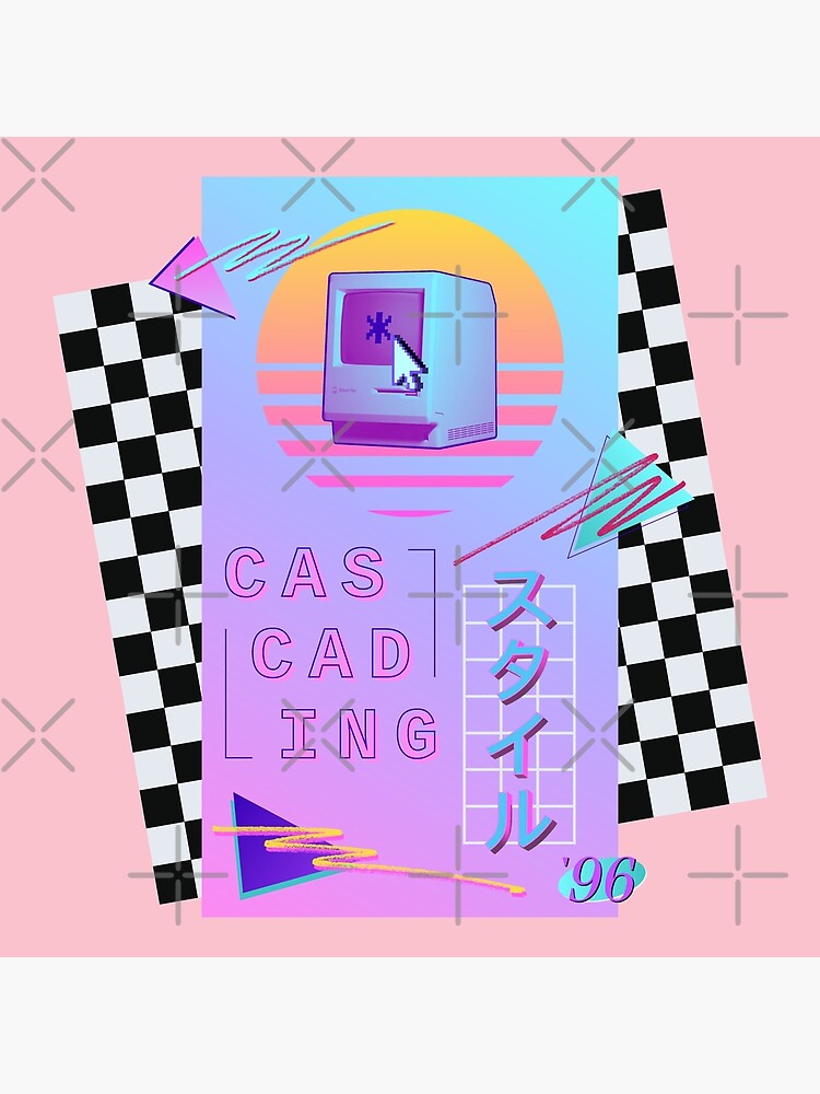"Vaporwave CSS" Poster for Sale by ckirknielsen | Redbubble