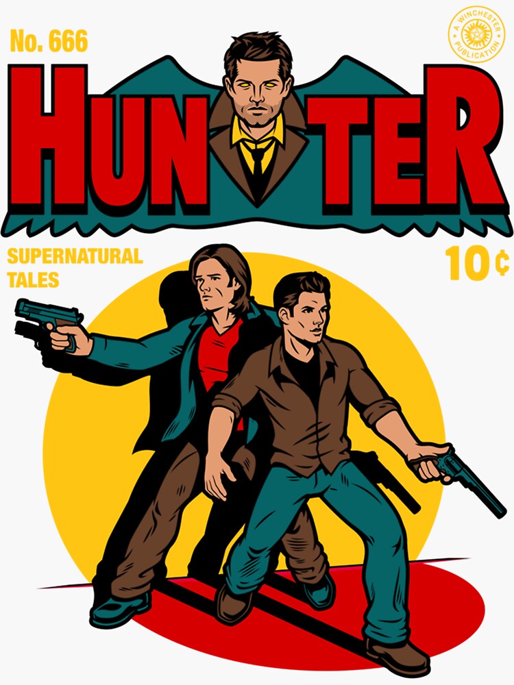 "Hunter Comic Essential T-Shirt" Sticker for Sale by Christmanns ...