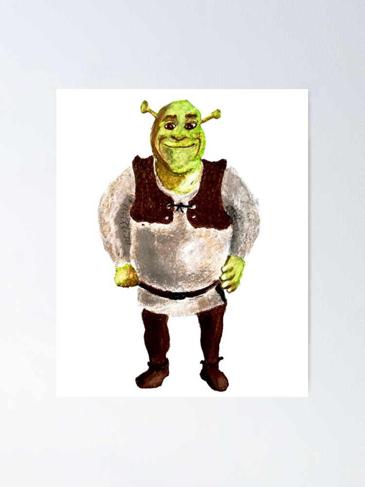"Happy Shrek" Poster for Sale by Gilly43 | Redbubble