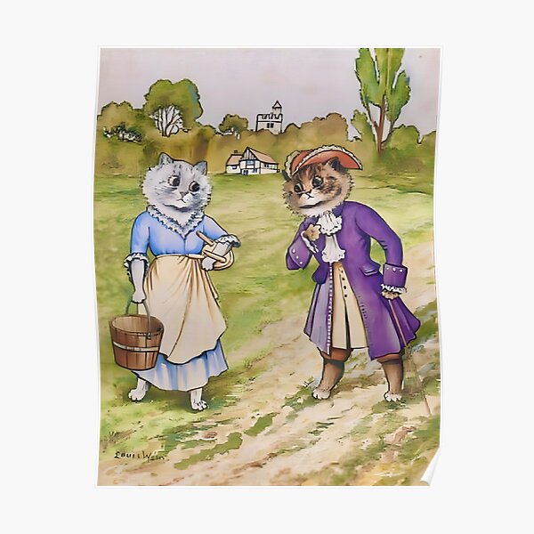 Póster «¿Adónde vas, mi linda doncella? por Louis Wain» de yoloforever ...