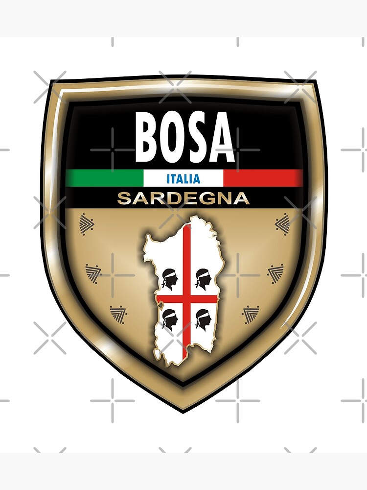 "Bosa Stemma Scudetto gold flag map quattro mori" Photographic Print ...