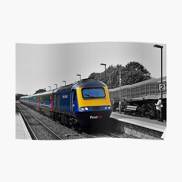 "GWR HST in Dynamic Lines livery (Colour pop)" Poster for Sale by ...