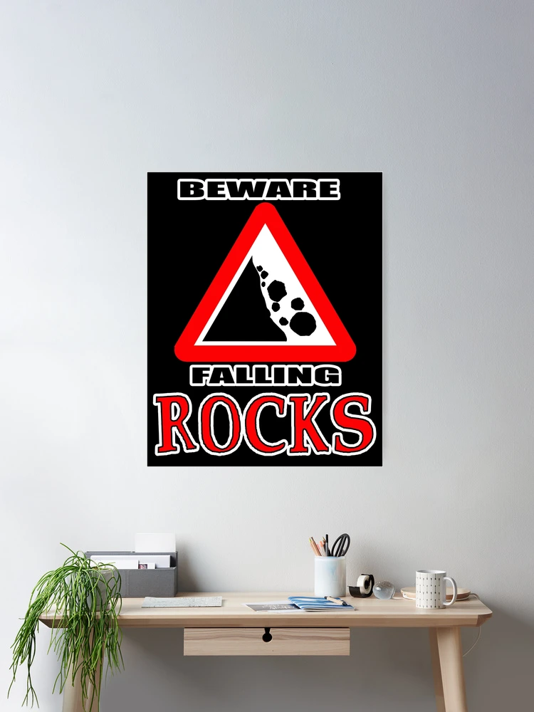 Falling Rocks Sign Board