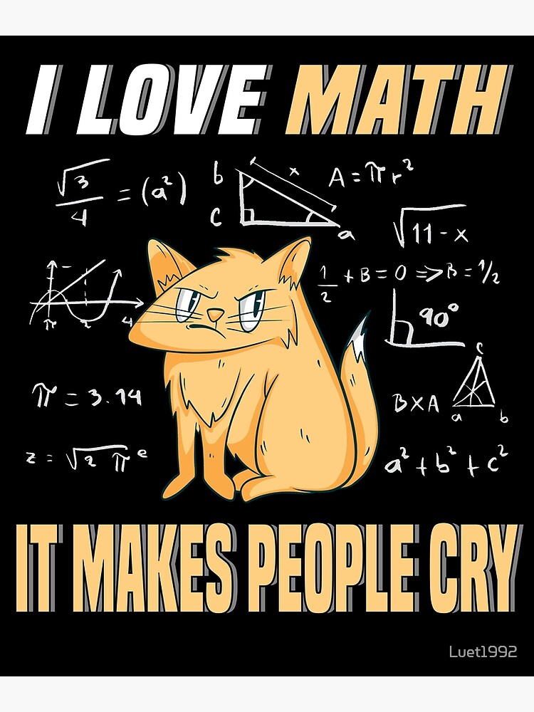 Póster «Me encantan las matemáticas, el gato, el gatito, el genio de ...