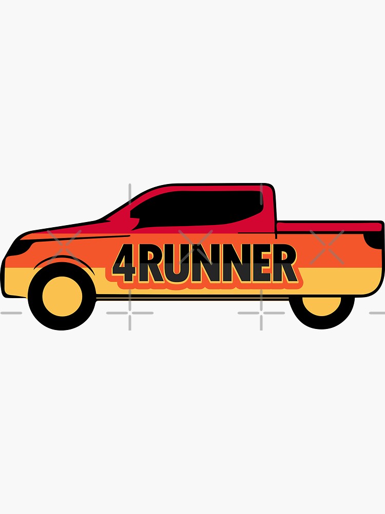 "4Runner Retro Stripes colors" Sticker by timegraf | Redbubble