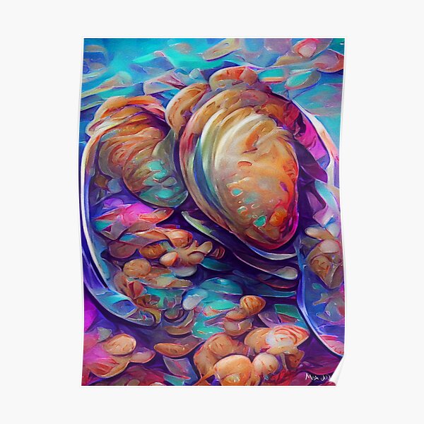 "Abalone Shells Digital Artwork" Poster for Sale by magicdoll | Redbubble
